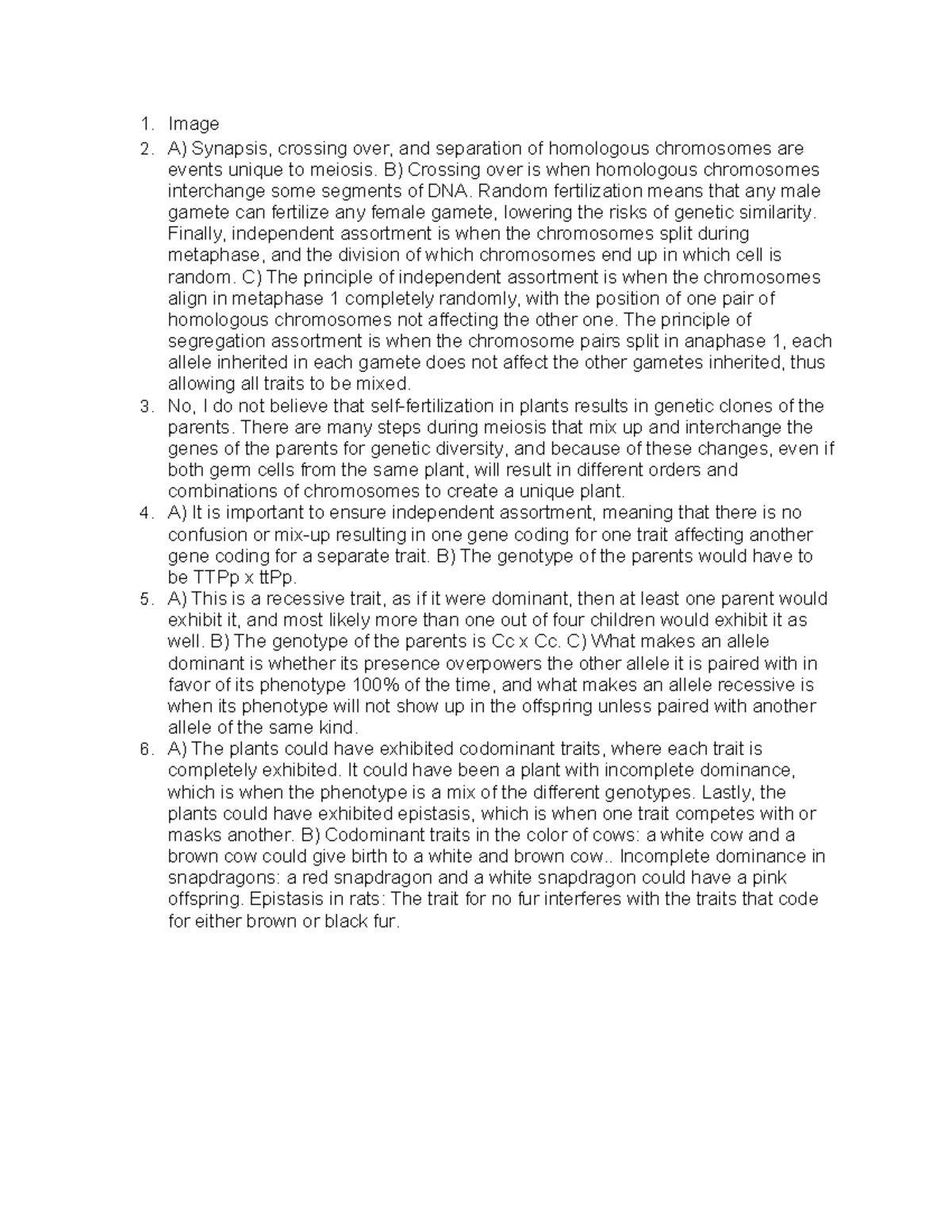 Forum for Module 6 - Meiosis and Genetic Diversity Insights - Studocu