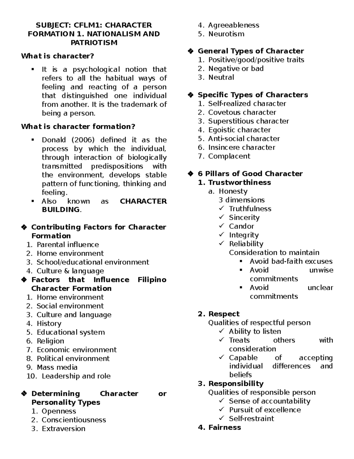 Lesson cflm - NHajNabna - SUBJECT: CFLM1: CHARACTER FORMATION 1 ...