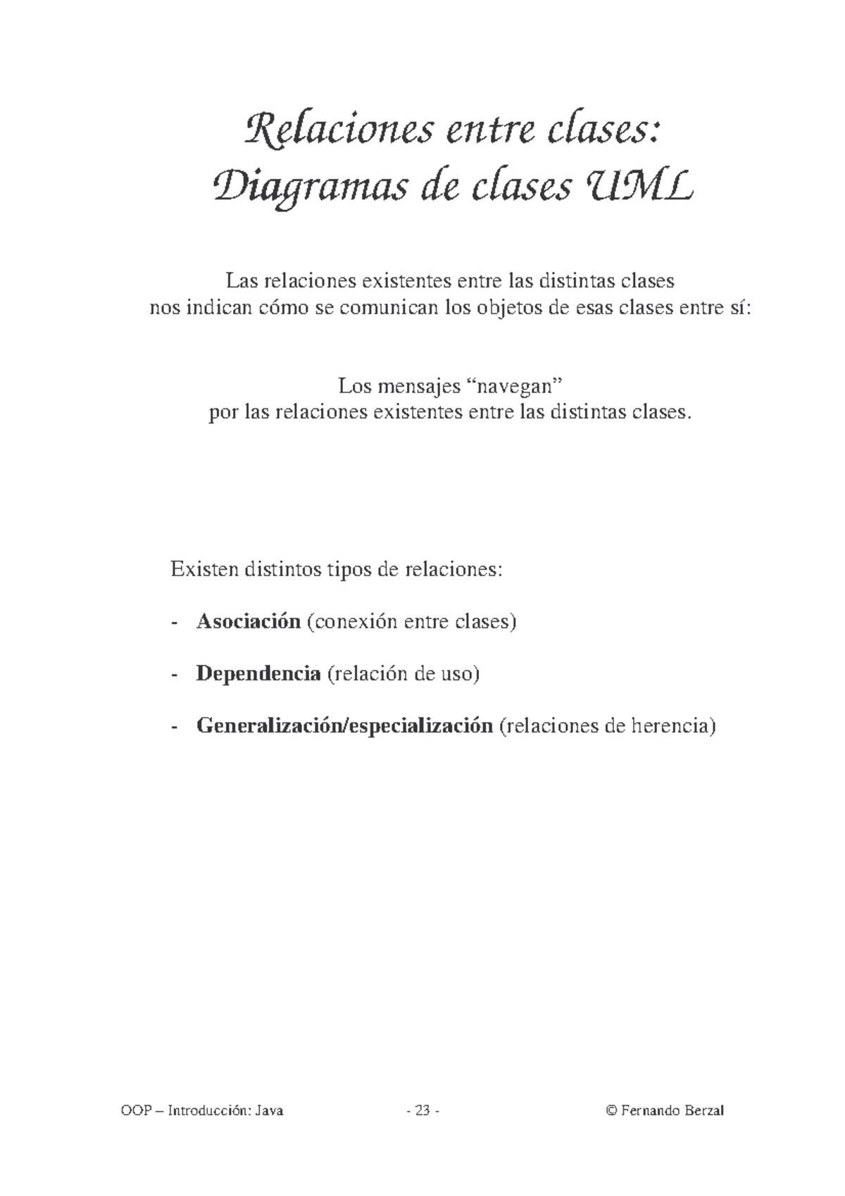 Relaciones entre Clases UML: Asociación y Dependencia en OOP - Studocu