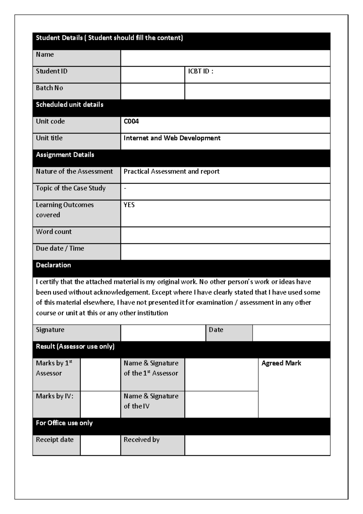 C004 - Practical Assessment: Web Development for Clothing Store - Studocu