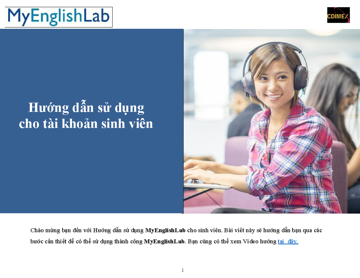 My English Lab Guide for students-CT - Hướng dẫn sử dụng cho tài khoản ...
