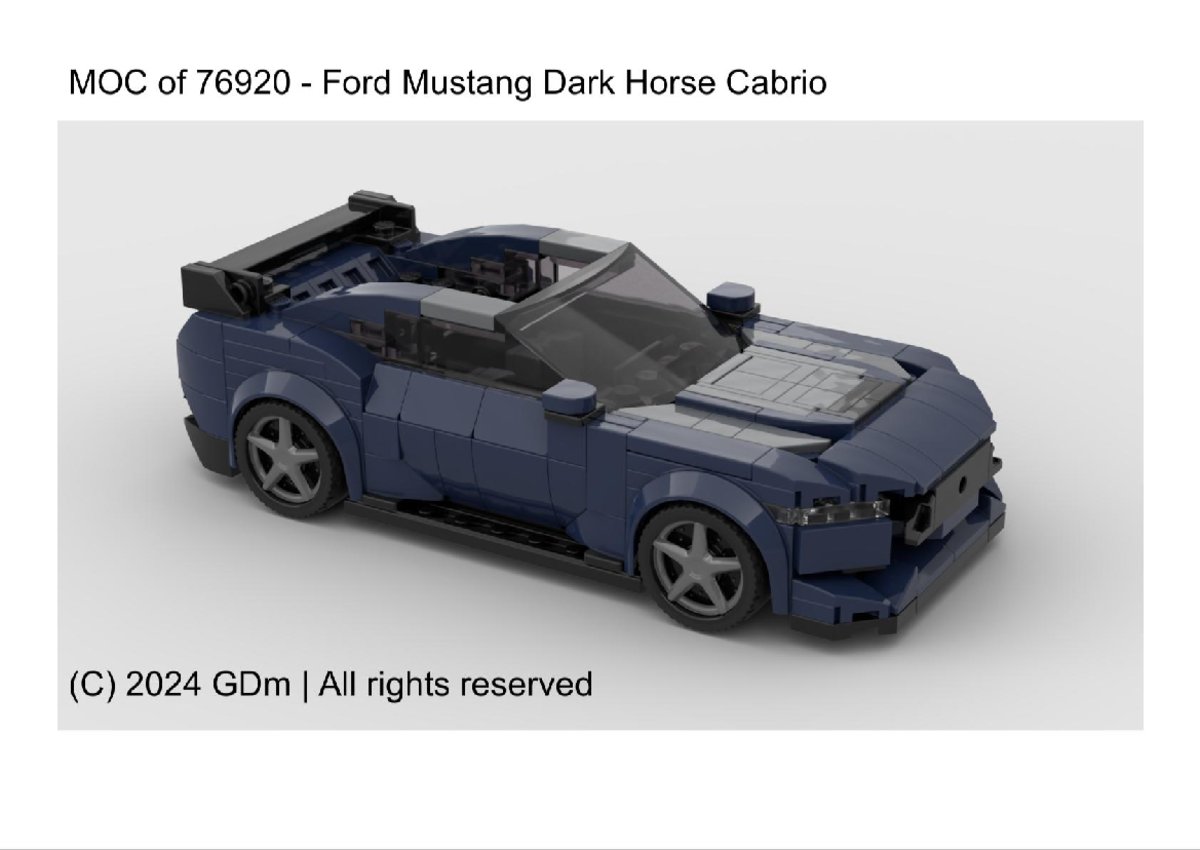 MOC-185319 GDm 76920 Ford Mustang Cabrio Build Instructions - Studocu