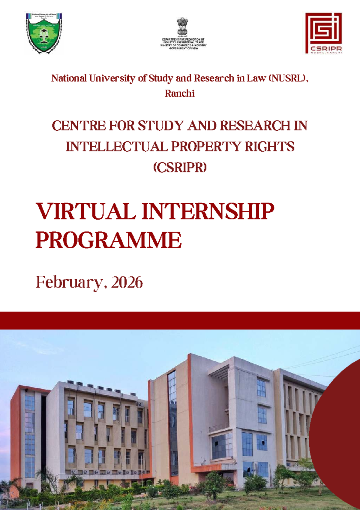 NUSRL CSRIPR Virtual Internship Program Overview - Feb 2026 - Studocu