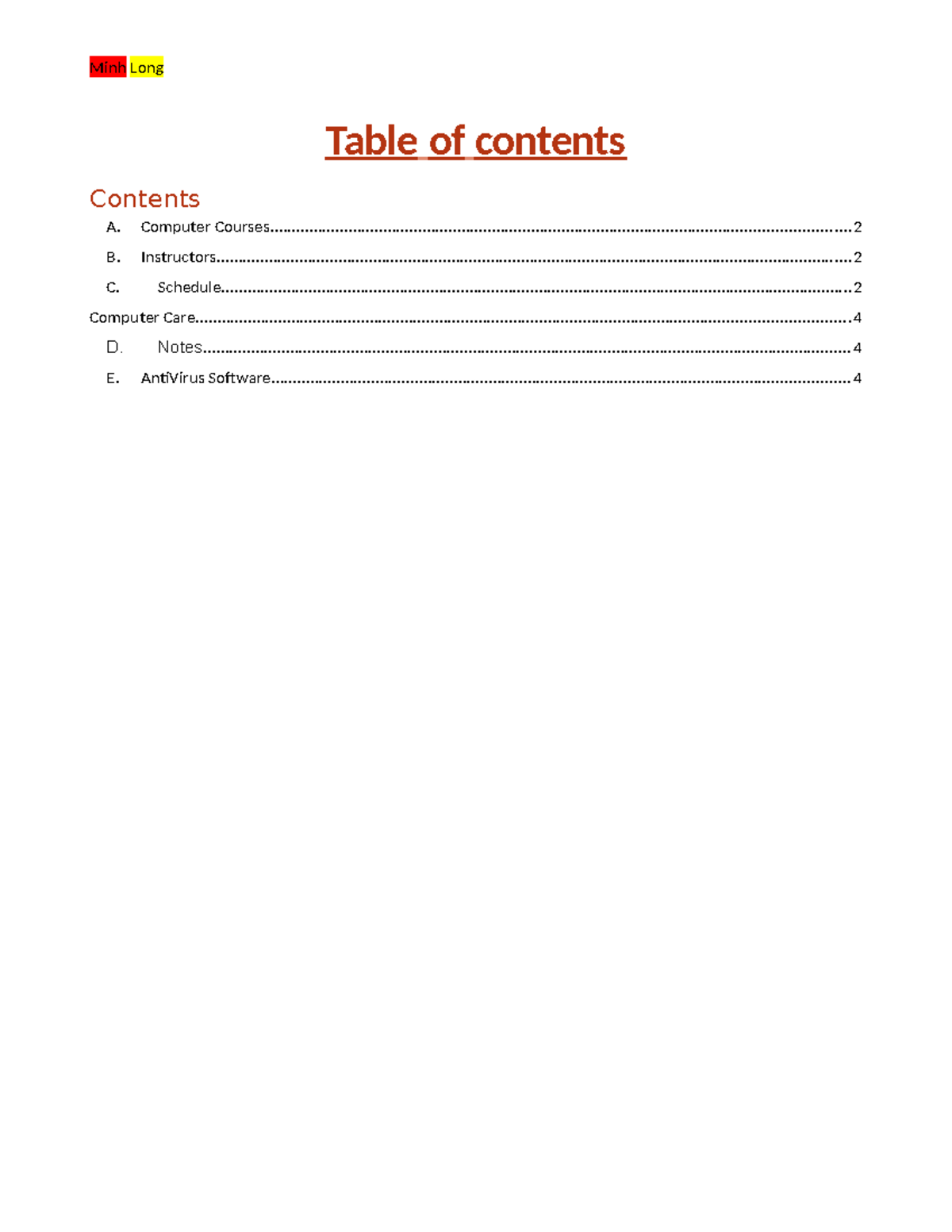 Computer Courses Overview and Instructor Details - Project 3 BT2 - Studocu