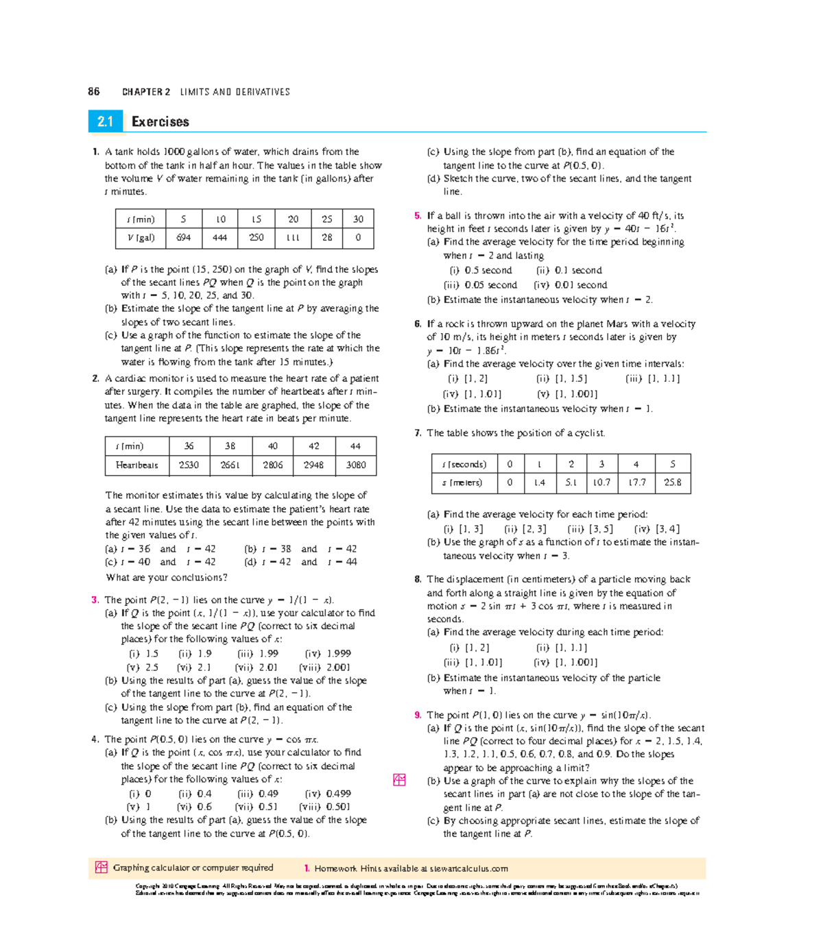 Stewart Calculus 7th Edition Exercises 2 Solutions and Approaches - Studocu