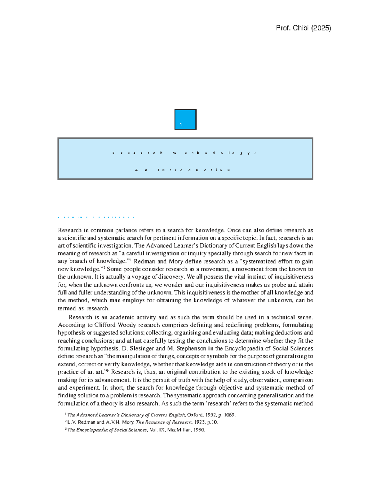 S4 2025 Research Methodology: An Introduction to Key Concepts - Studocu