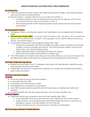 Chapter 2 Textbook Notes - Chapter 2: Why is Public Health ...