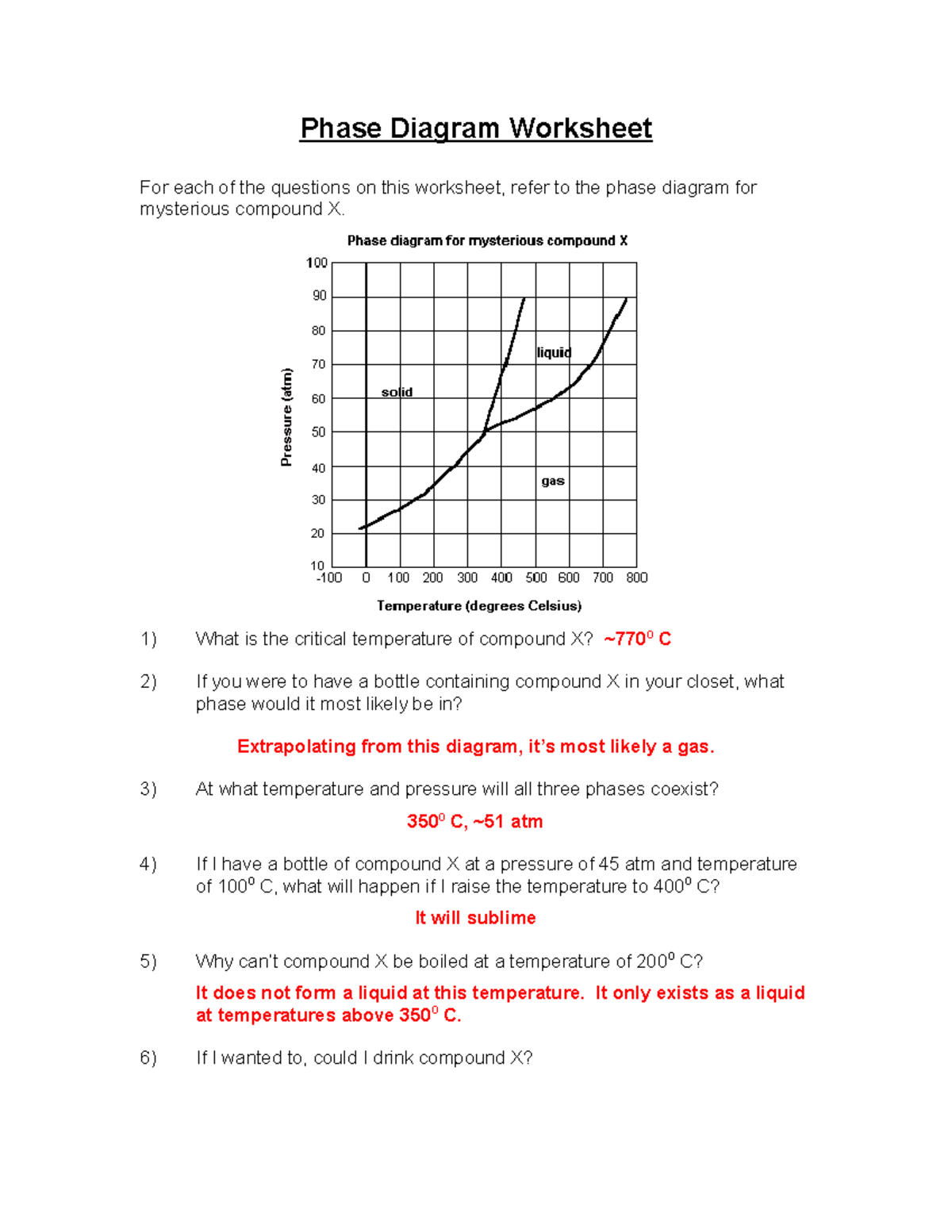 Ch 12 Homework Key - Phase Diagram Worksheet For each of the questions ...