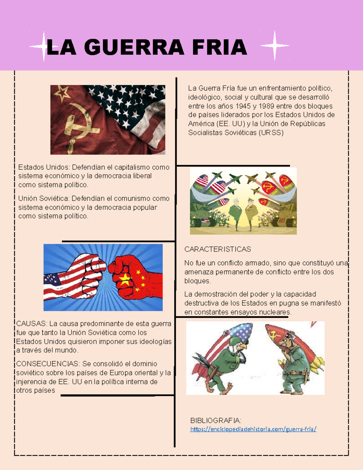 Infografía sobre la Guerra Fría: Causas y Consecuencias Históricas - Studocu