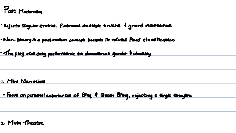 Drama Theory Notes - Woza Albert: Exploring Postmodernism & Identity ...