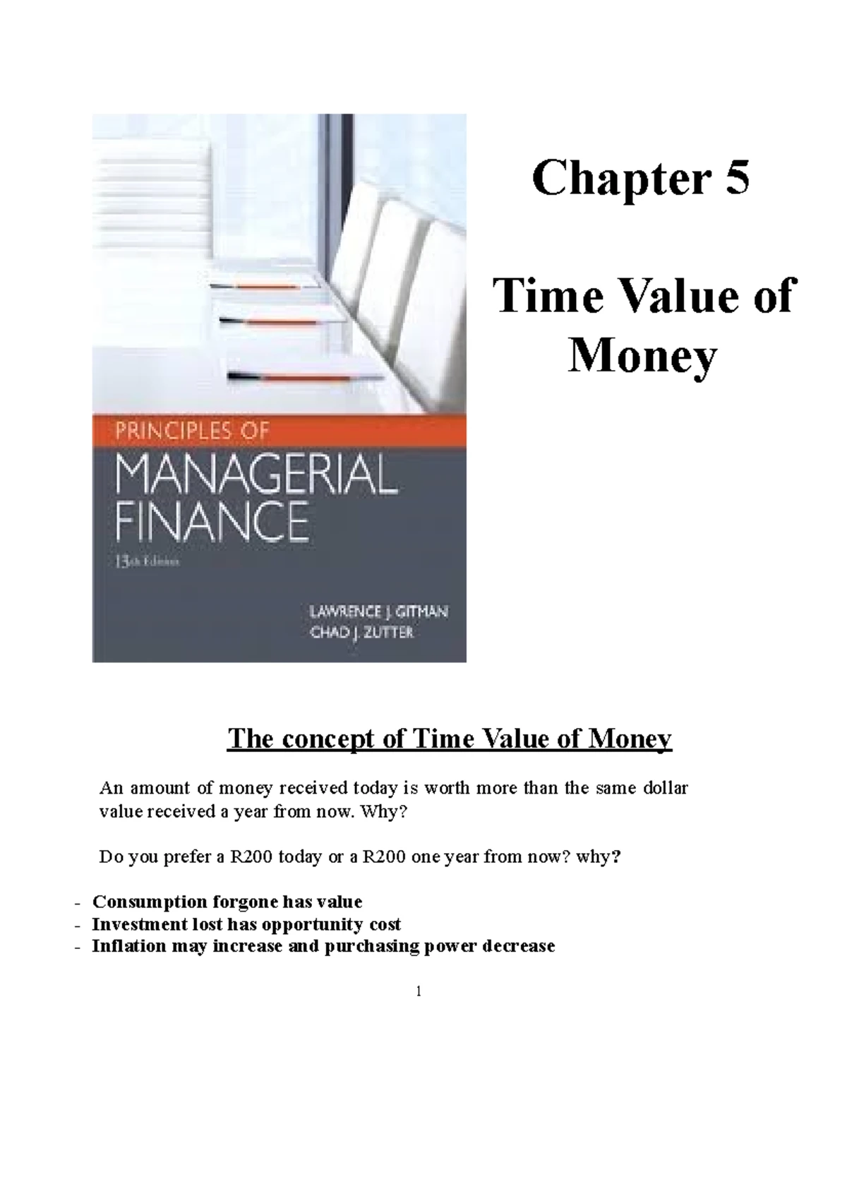 CFA Study Session 1 - Time value of money - STUDY SESSION 1 ...