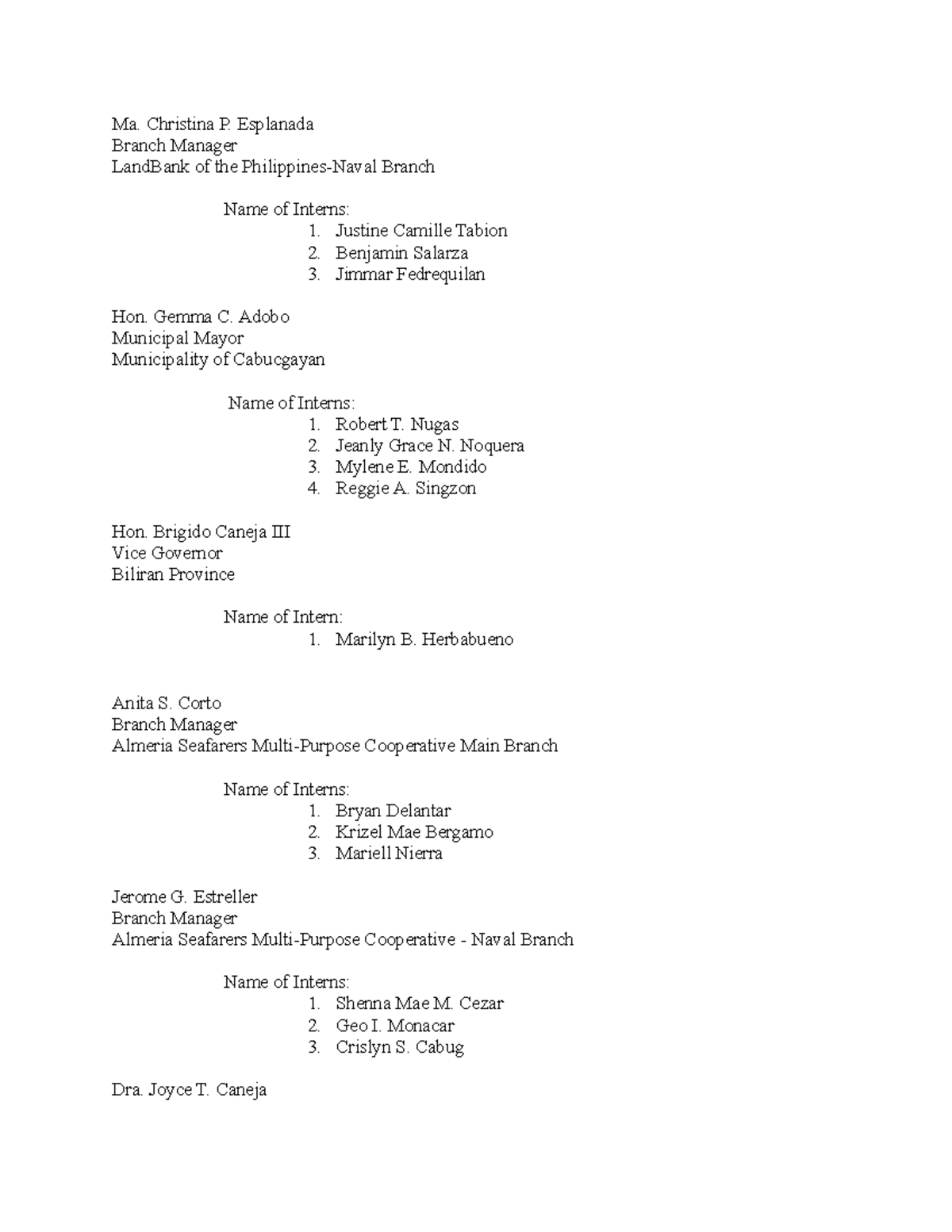 BSBA-Naval-Interns - Comprehensive Internship Notes - Studocu