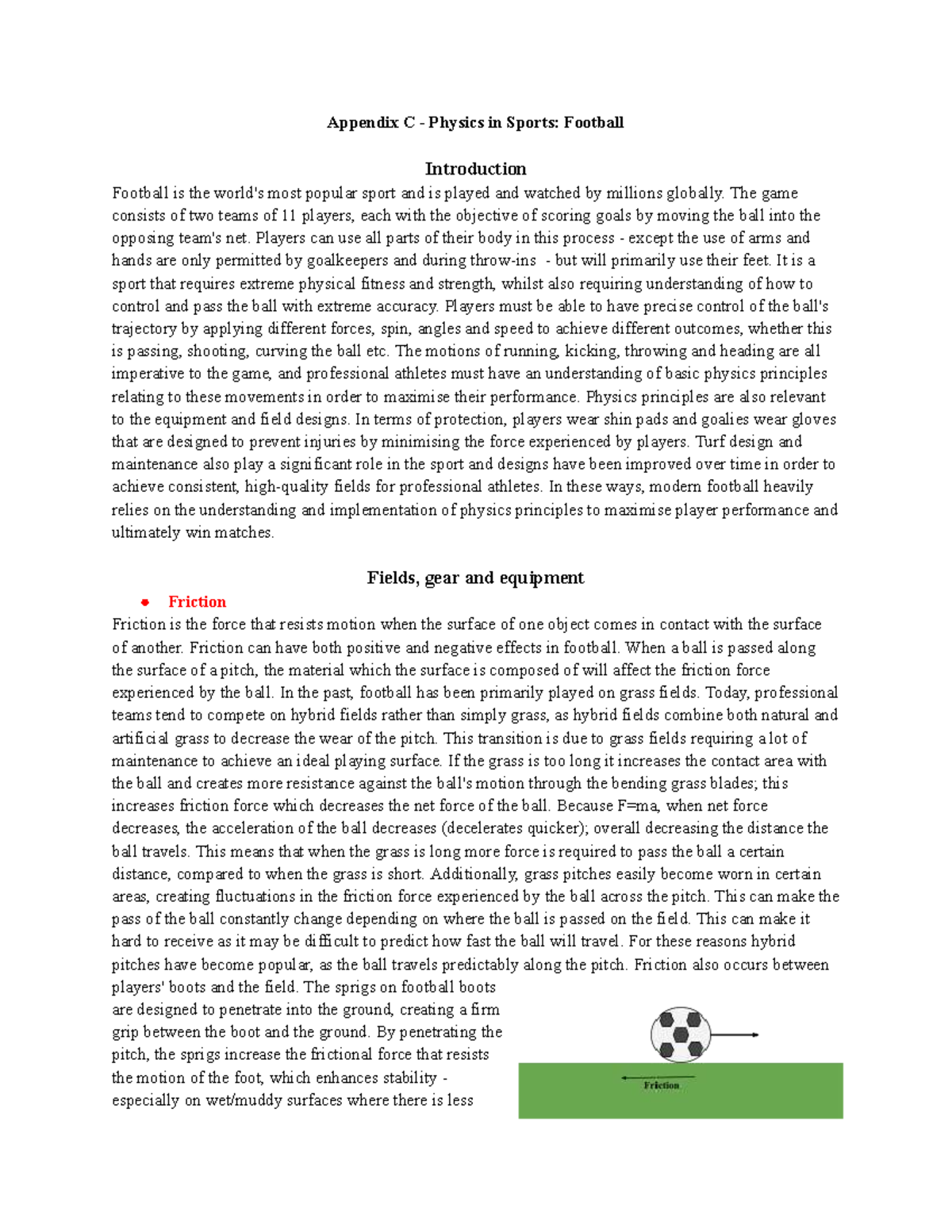 AS91169 Physics in Sports: Understanding Football Mechanics - Studocu