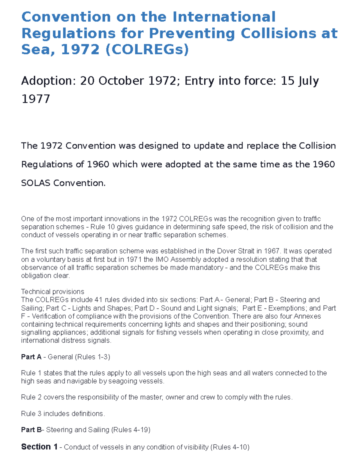 COLREGs 1972: International Collision Prevention Regulations Explained ...