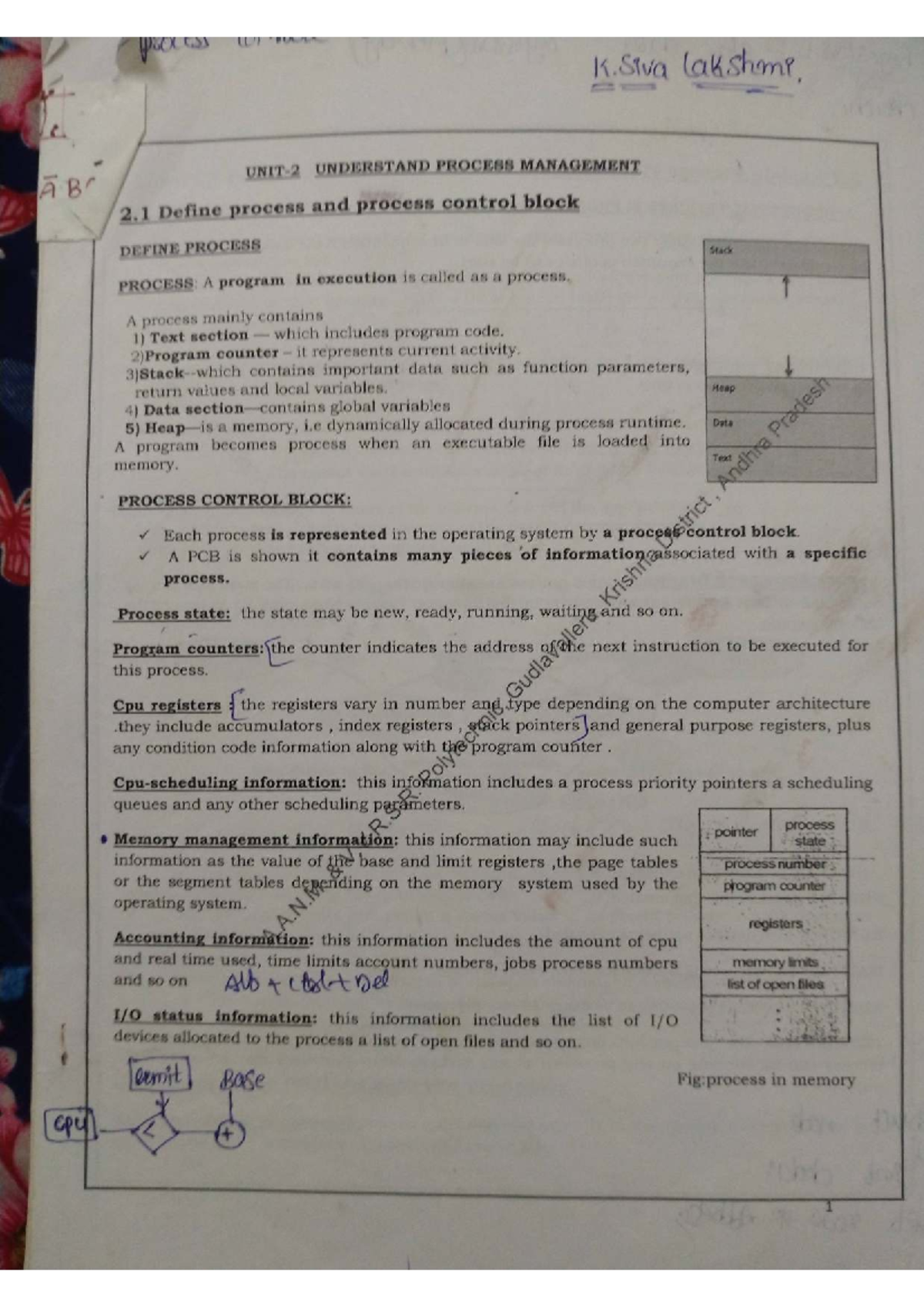 OS Unit 2 - Process Management and Scheduling Concepts Notes - Studocu