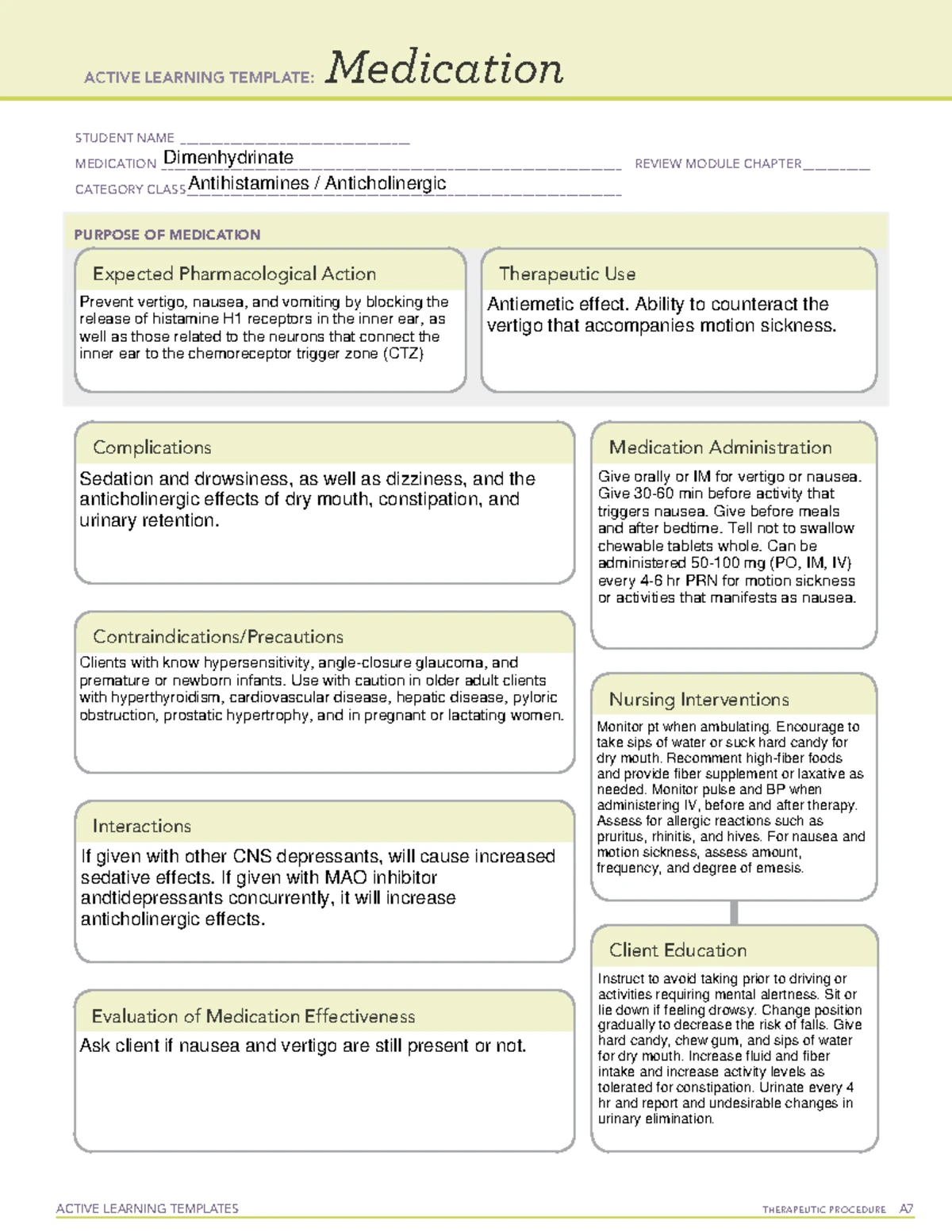 Azathioprine - med sheet - ACTIVE LEARNING TEMPLATES Medication STUDENT ...