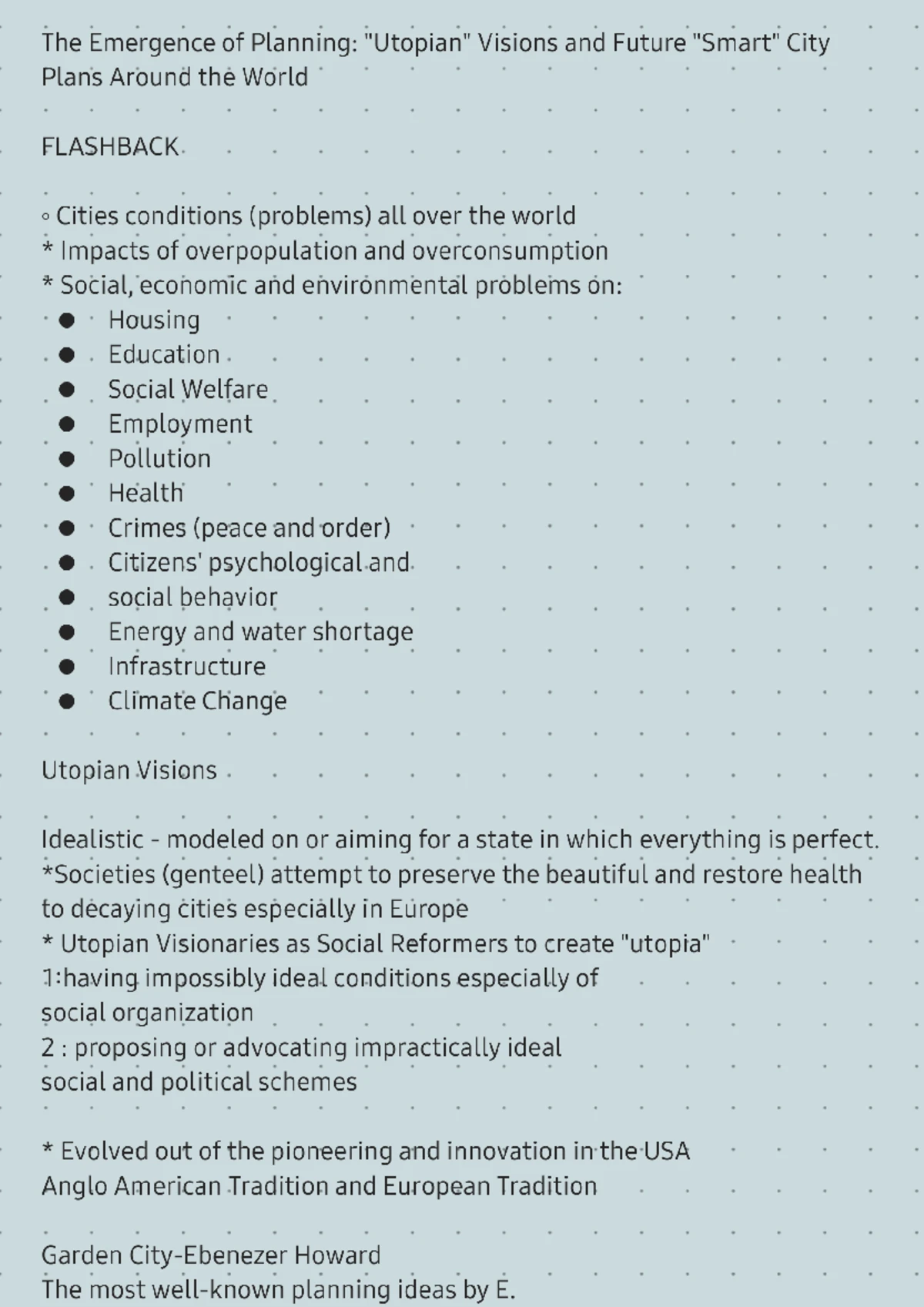 Planning 3 - Midterm Notes - PLANNING 3 DEVELOPMENT THEORIES CORE ...