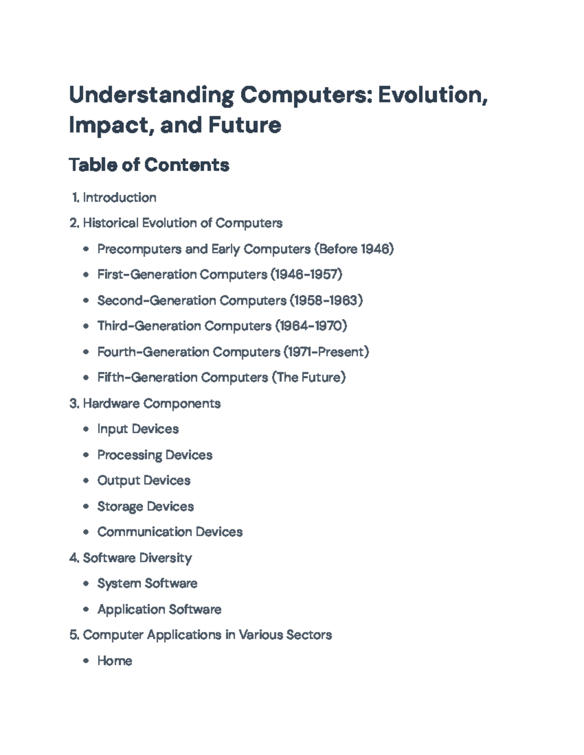 Understanding Computers: Evolution, Impact & Future (CS101) - Studocu