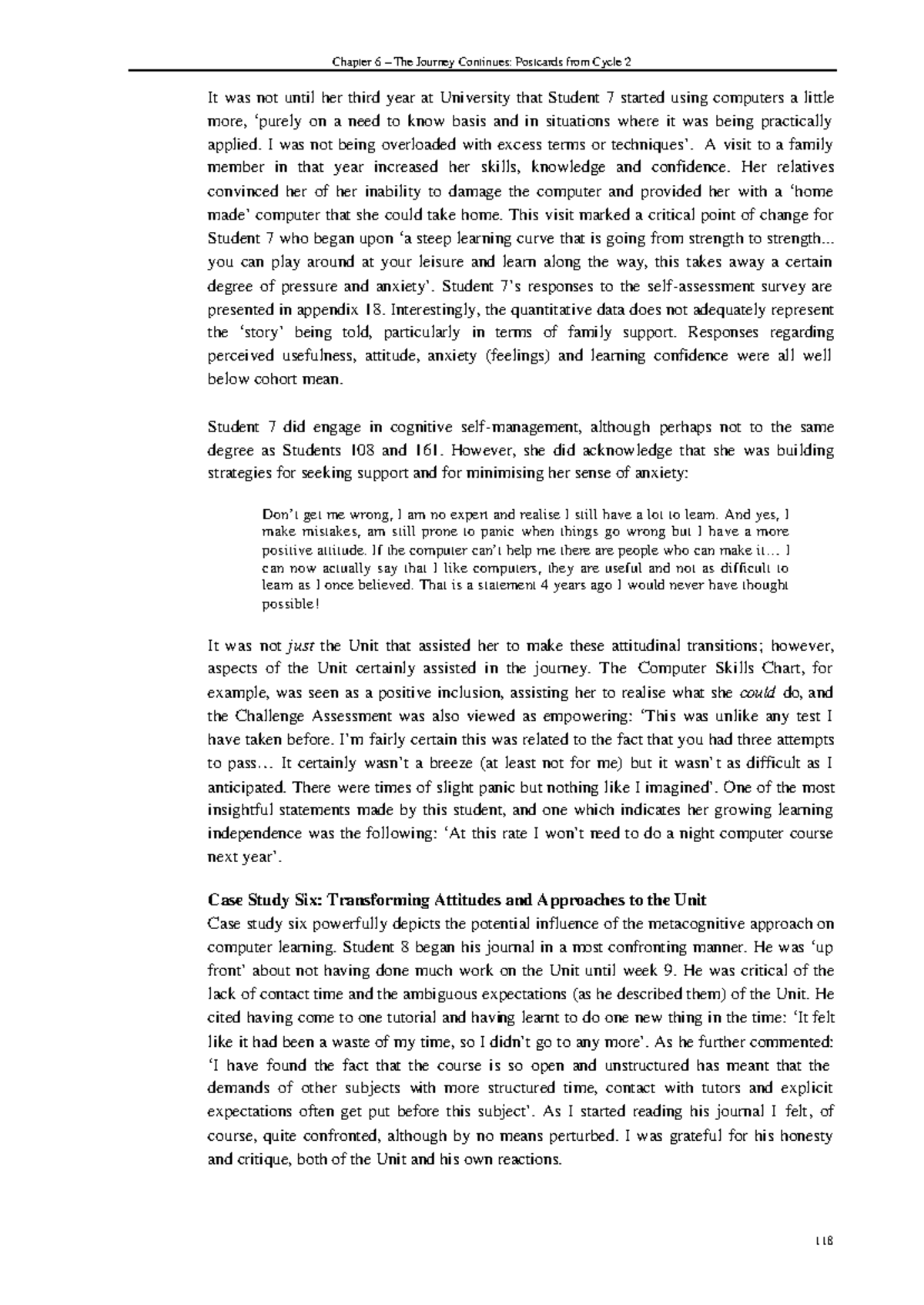 Case Study: Computer Learning and Metacognitive Approaches-14 - Studocu