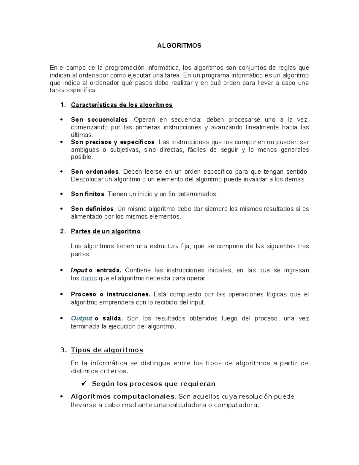 Algoritmos: Características, Partes y Tipos en Programación Informática ...
