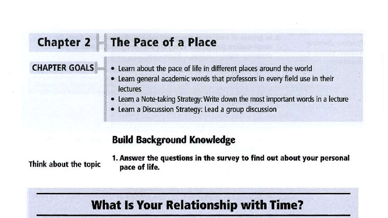 Chapter 2: The Pace of Life - Understanding Time in Different Cultures ...