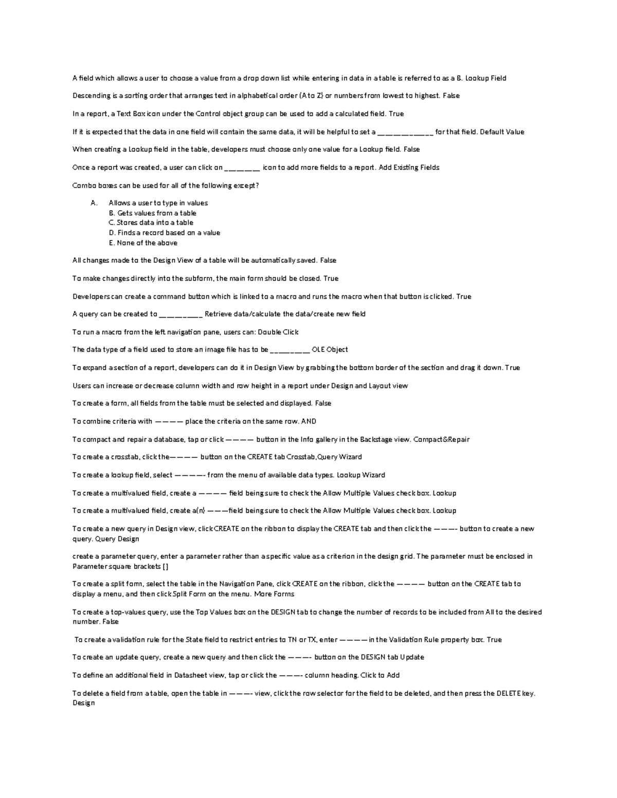 Final Exam Study Guide - MISY5325: Key Concepts & Practice Questions - Studocu