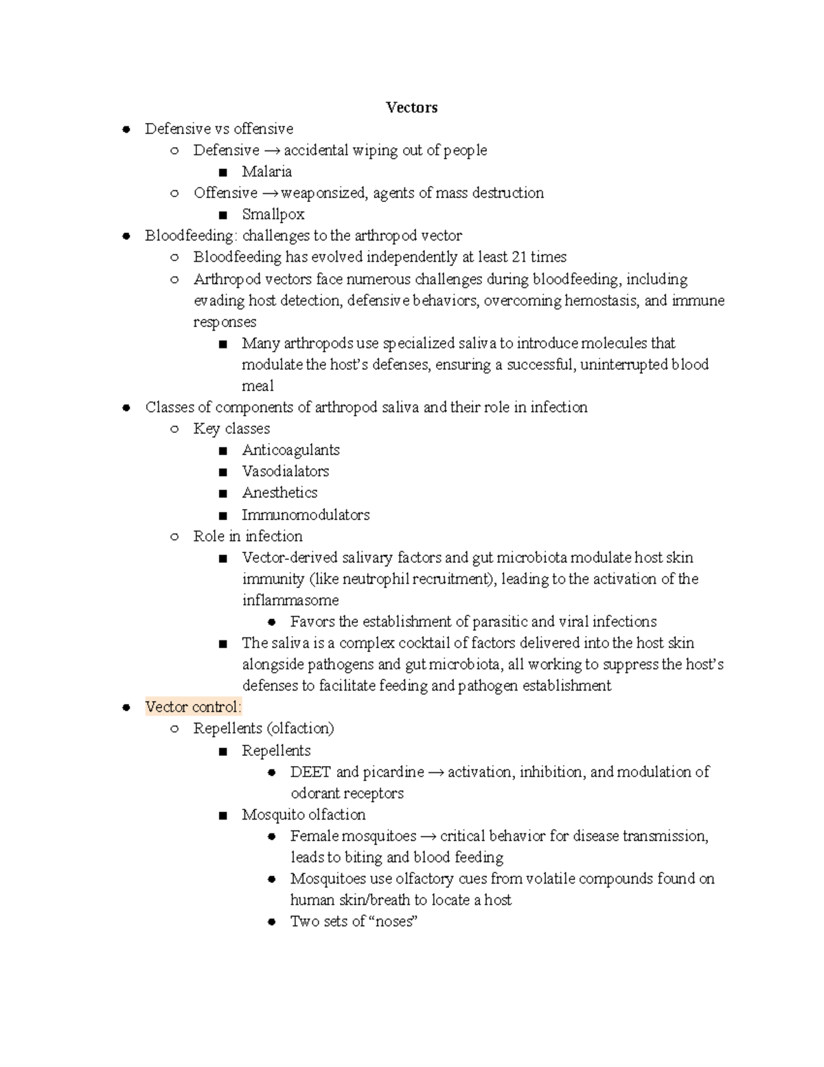 Vector Control Strategies for Mosquito-Borne Diseases (BIOL 101) - Studocu