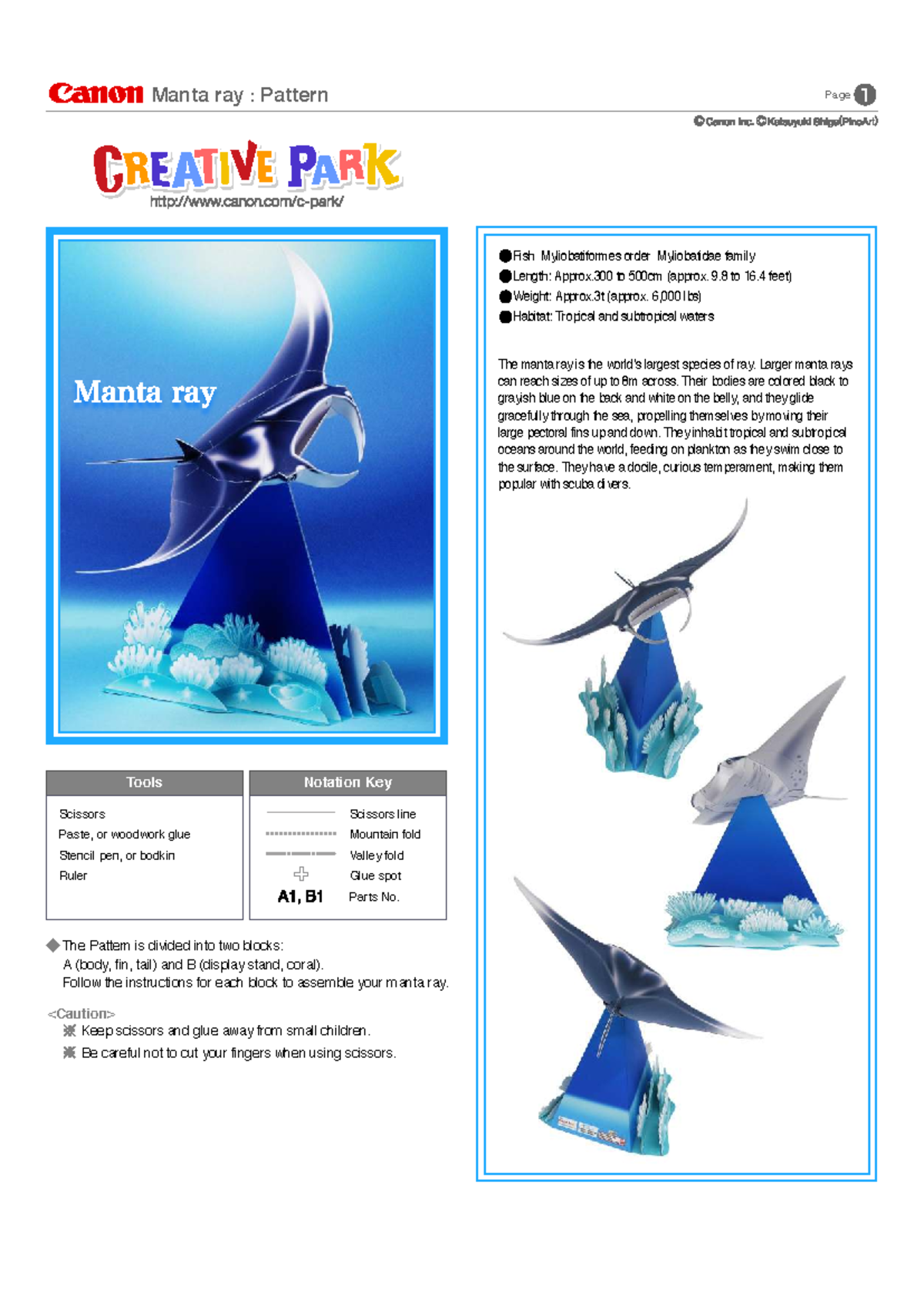 CNT-0010164-01 - Manta Ray Craft Pattern Assembly Instructions - Studocu