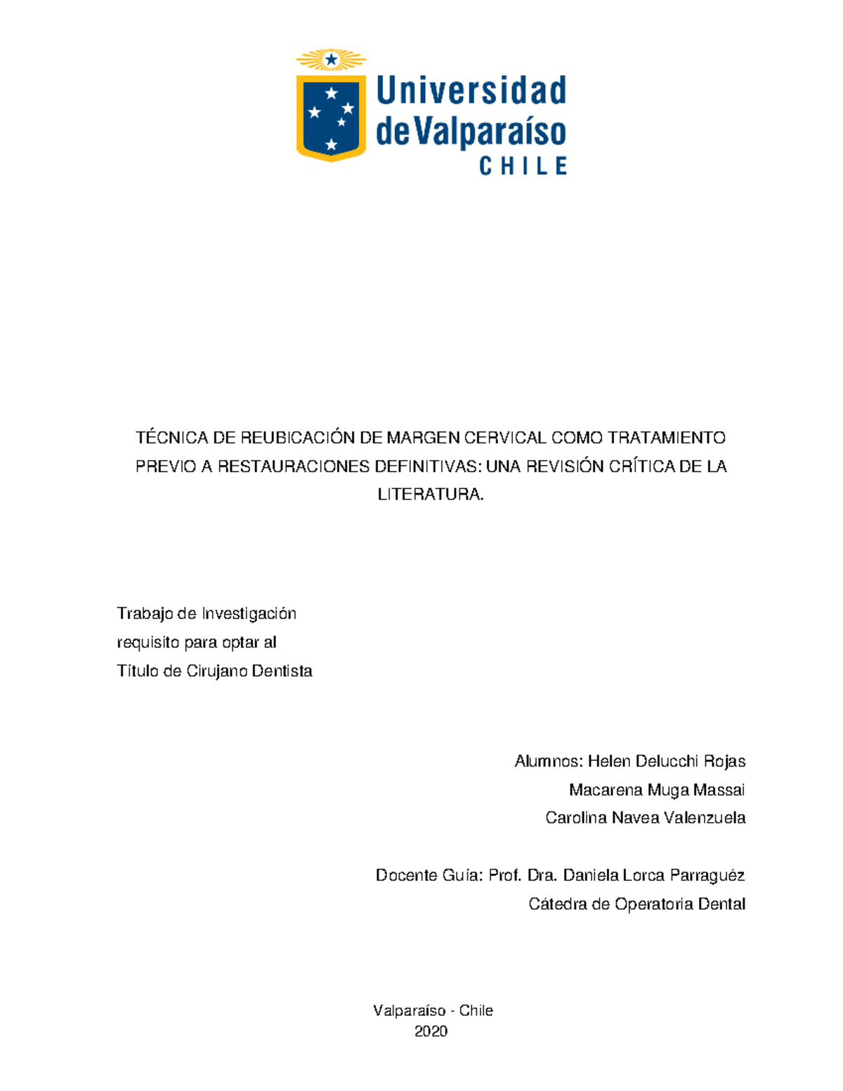 Reubicación del Margen Cervical: Revisión Crítica y Aplicaciones ...