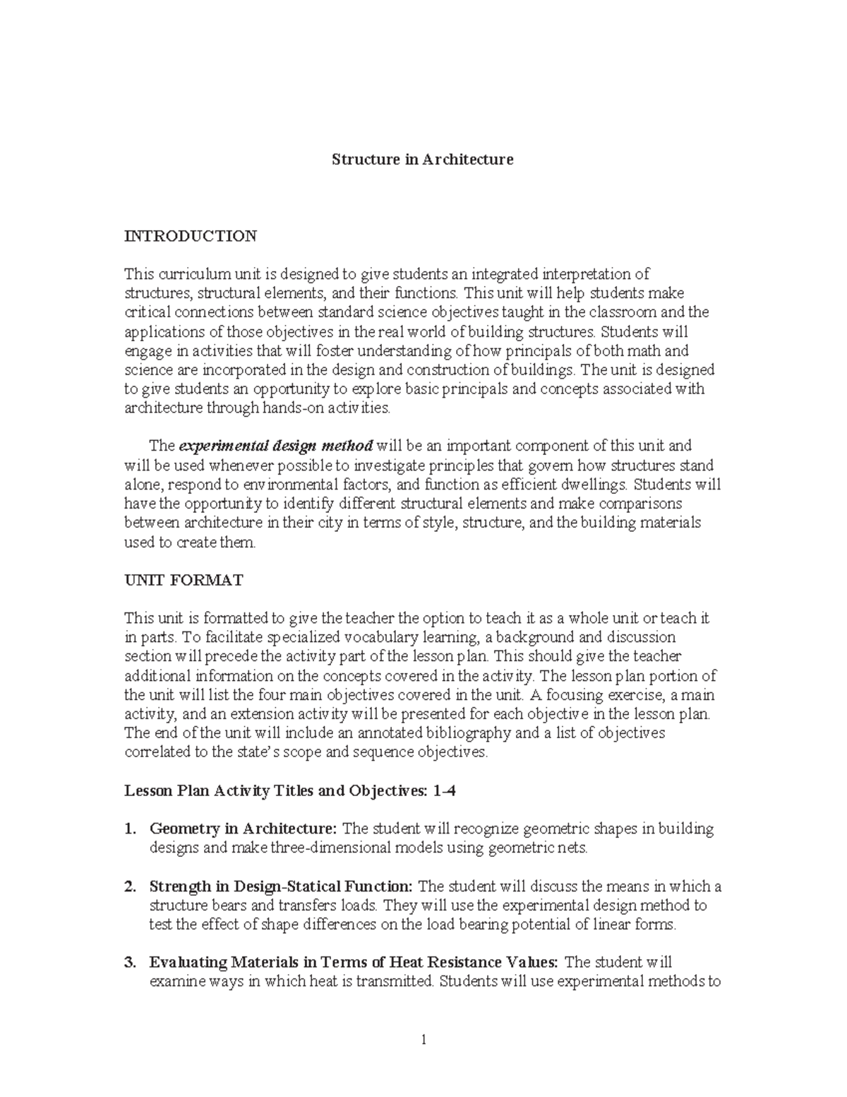 Architecure notes p1 - Structure in Architecture INTRODUCTION This ...