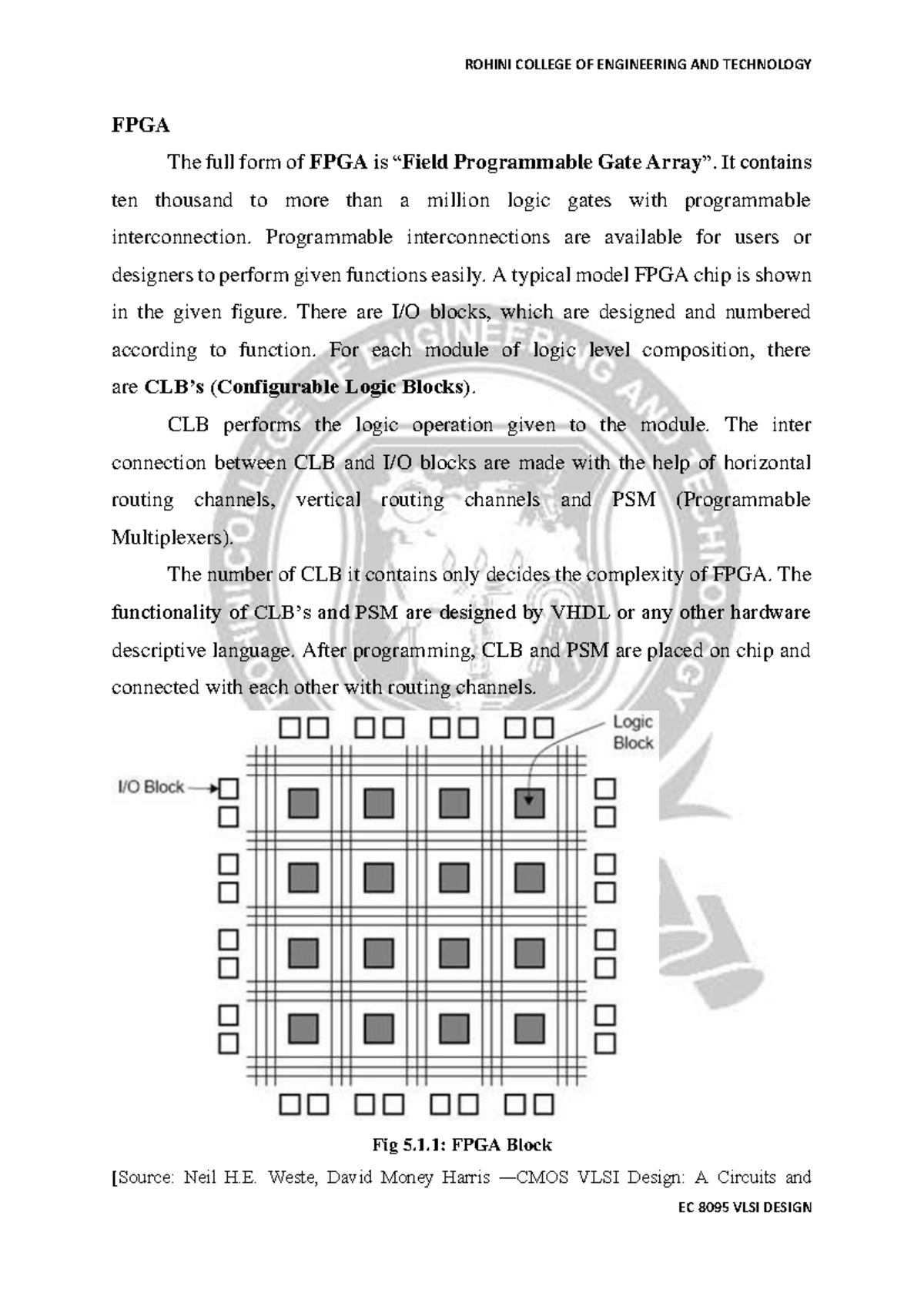 EC 8095 VLSI DESIGN: FPGA Architecture Overview and Applications - Studocu