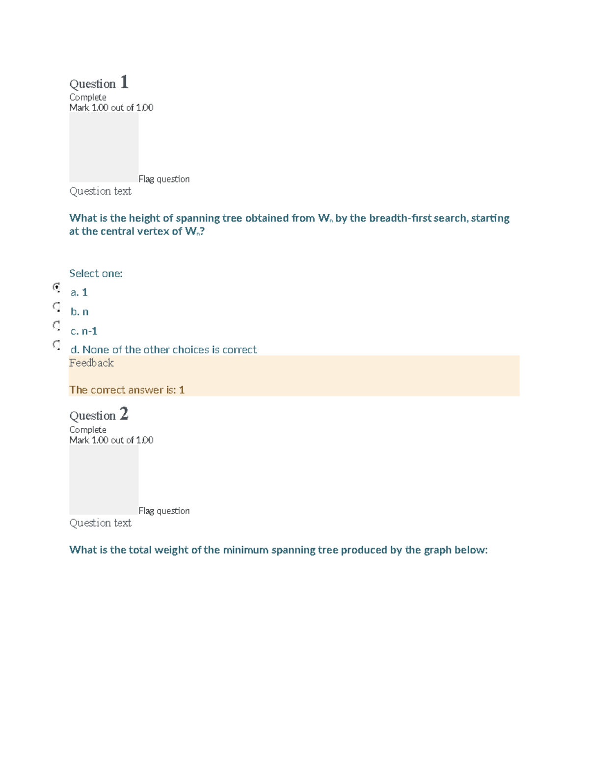 Graph Theory Questions and Answers - CS101 Midterm Review - Studocu