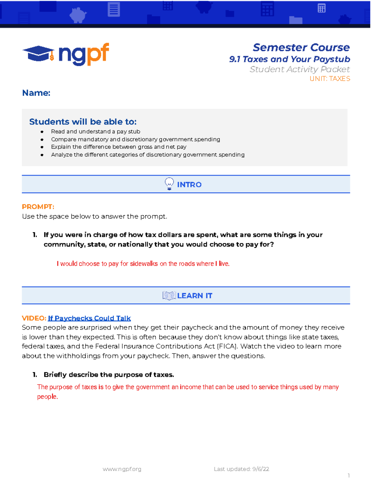 Kami Export - SC-4.1 Student Activity Packet (1) - Semester Course 9 ...