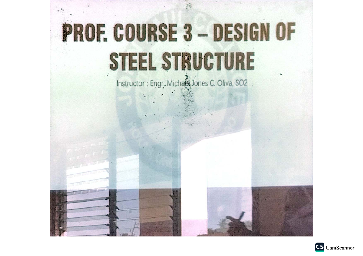 PROF. COURSE 3 STEEL STRUCTURE DESIGN NOTES - Studocu