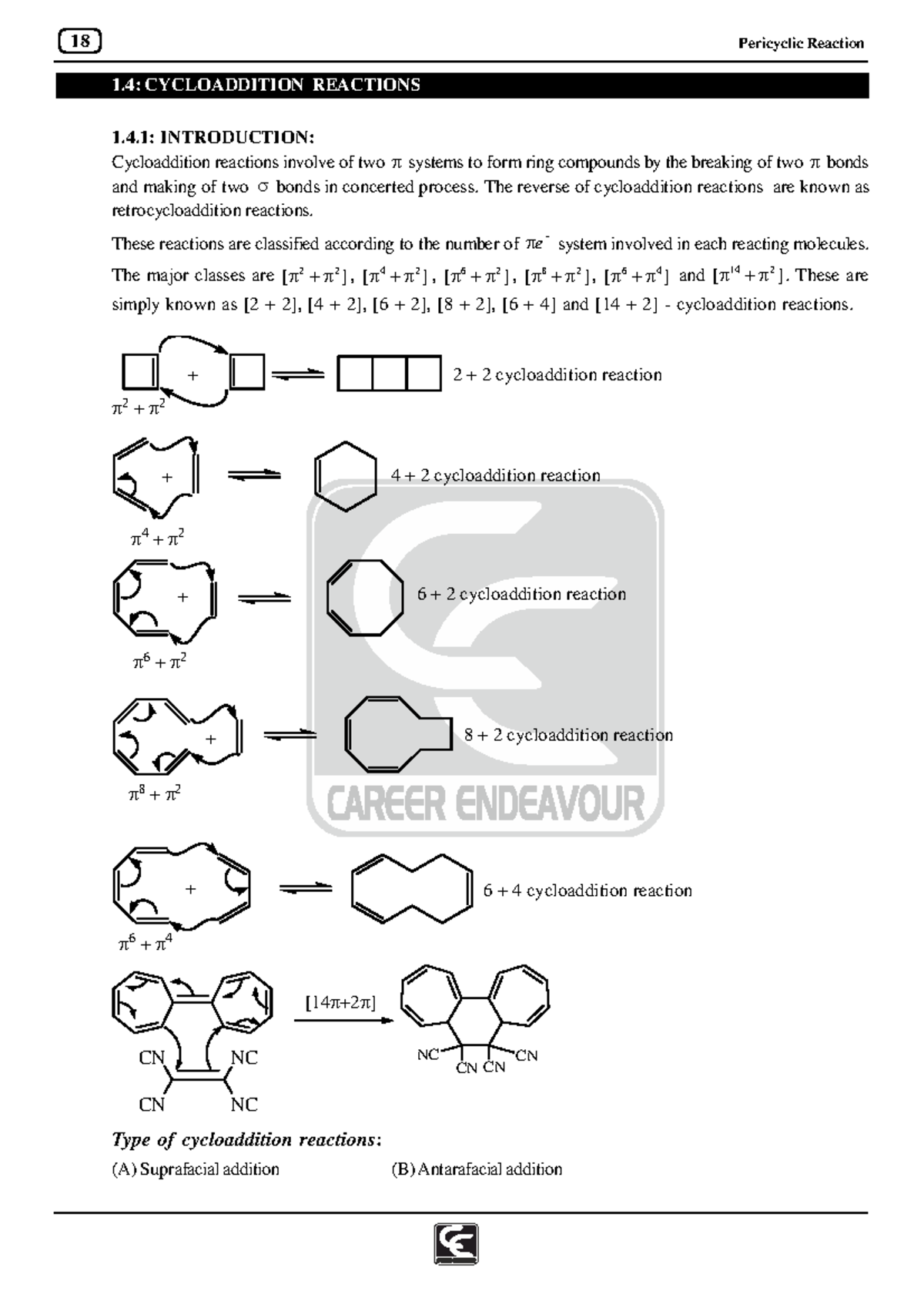 18 Pericyclic Reactions: Cycloaddition Overview and Types - Studocu