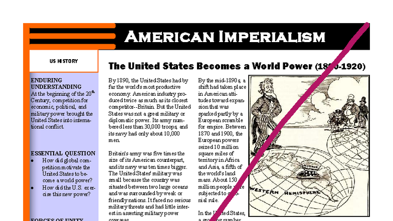US History: American Imperialism and the Rise of Global Power - Studocu