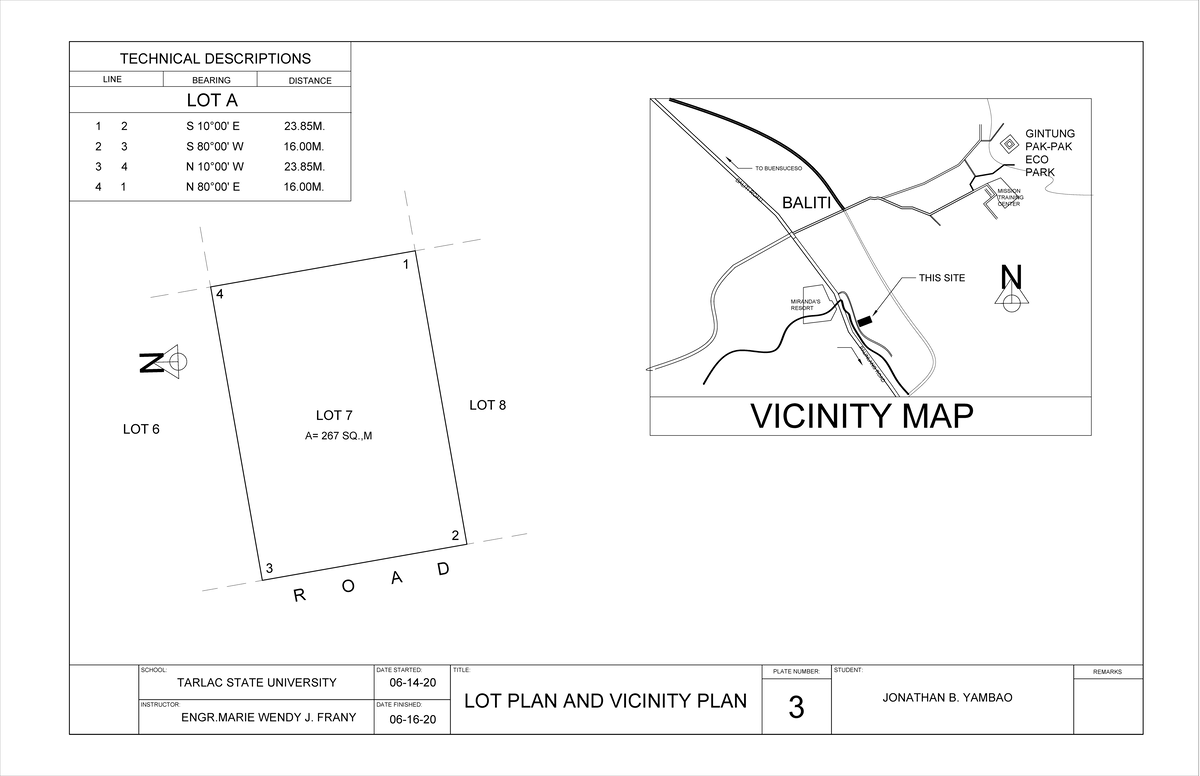 Lot-plan-and-vicinity-plan-for-lots-a-6-7-and-8-showing-bearings ...