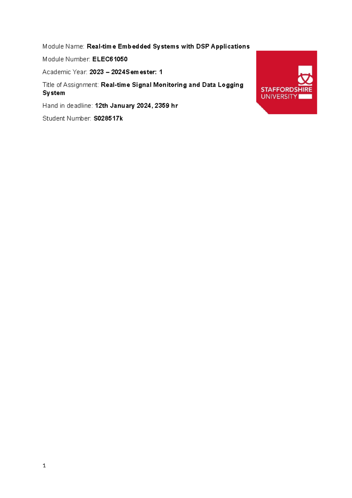 ELEC61050 - Real-time Signal Monitoring & Data Logging System ...