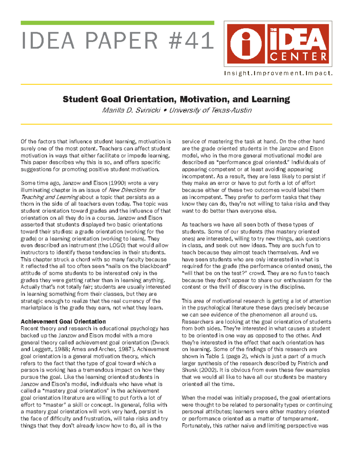 Encouraging Mastery Goal Orientation in Students: Insights & Strategies ...