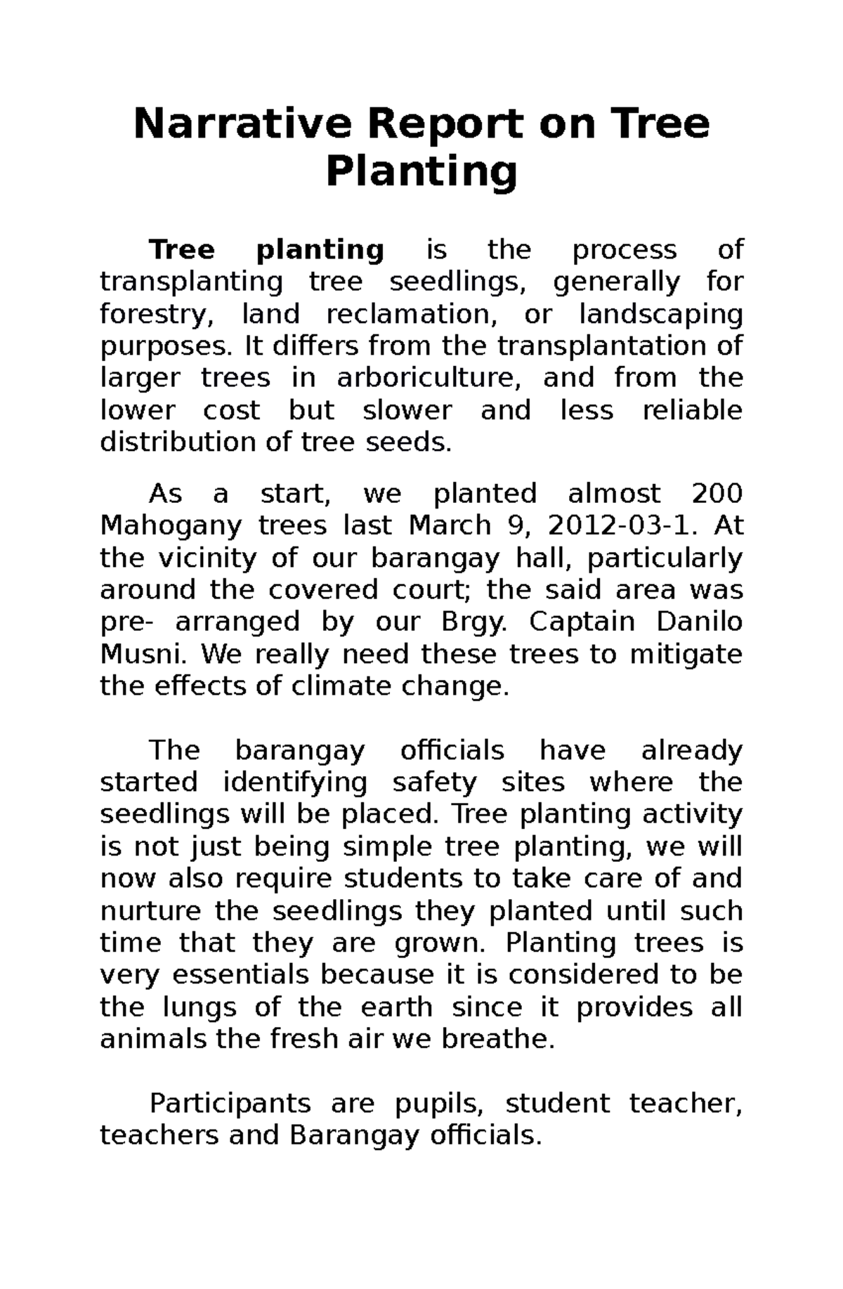 146681938-Narrative-Report-on-Tree-Planting - Narrative Report on Tree ...