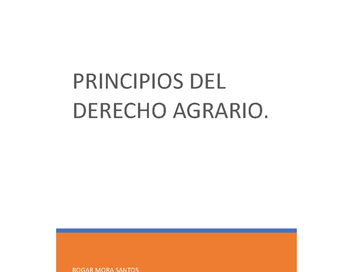 Análisis del Sujeto Agrario y su Legislación: Conceptos Clave y Estructura - Studocu