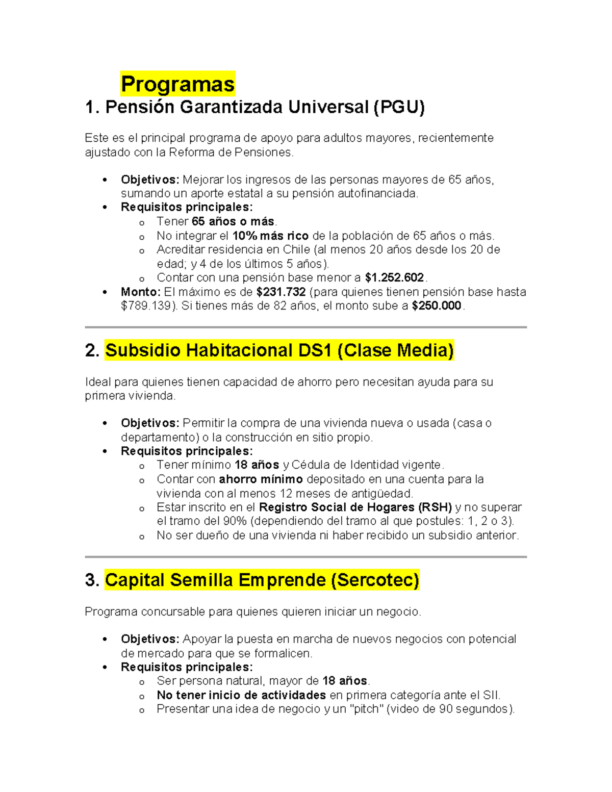 Programas y Proyectos Sociales 2026 en Chile: Guía Completa - Studocu