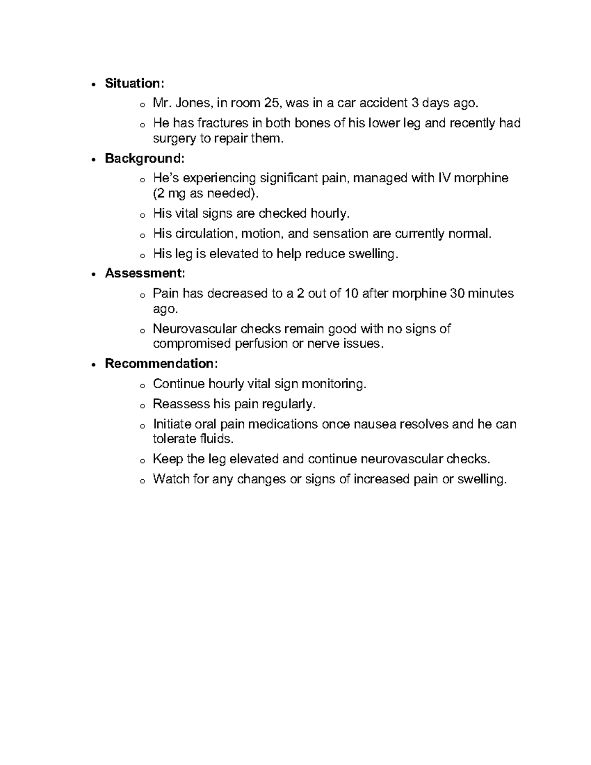Patient Assessment and Management Post-Car Accident - CTA 10 - Studocu