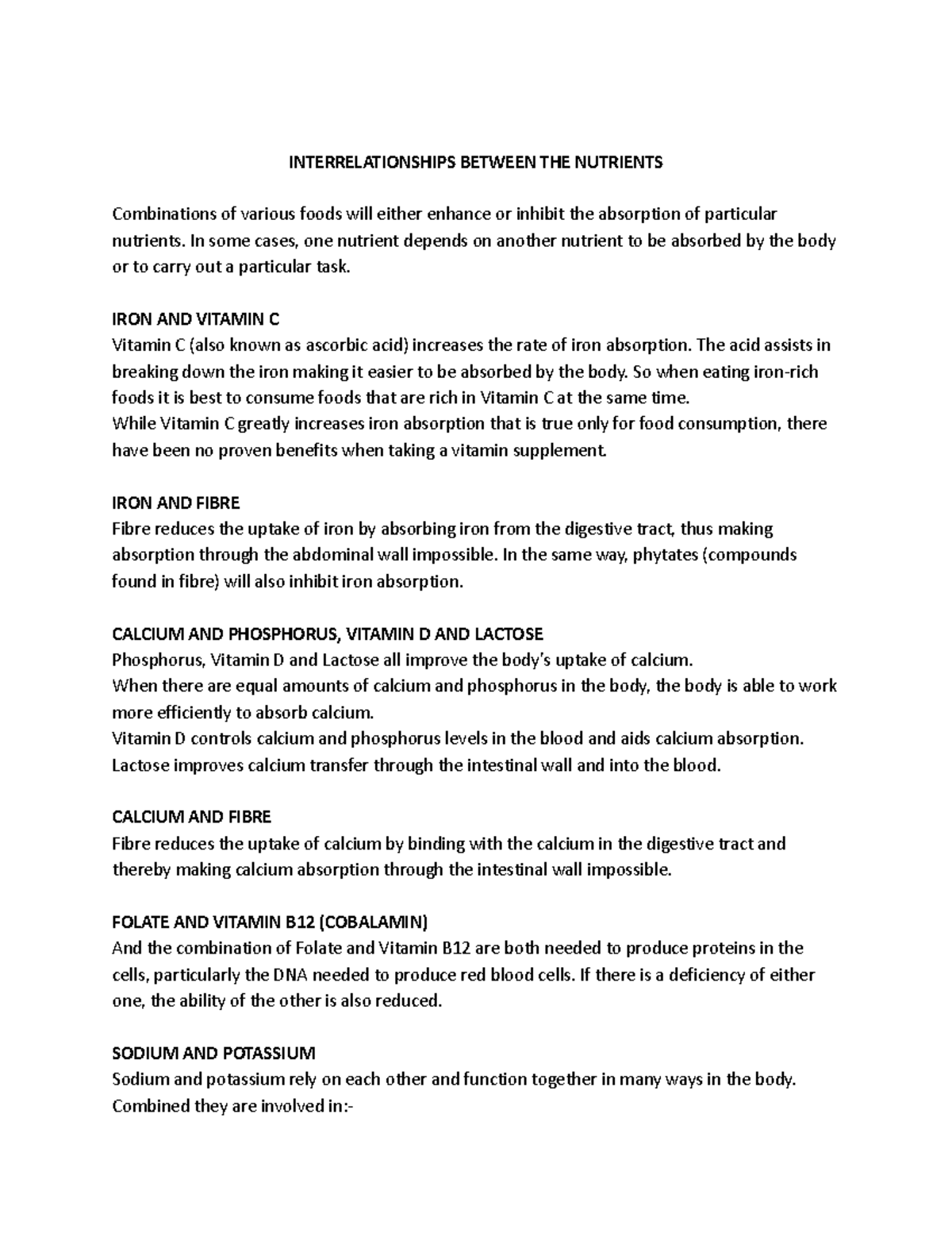 Interrelationships Between Nutrients: Key Connections and Examples ...