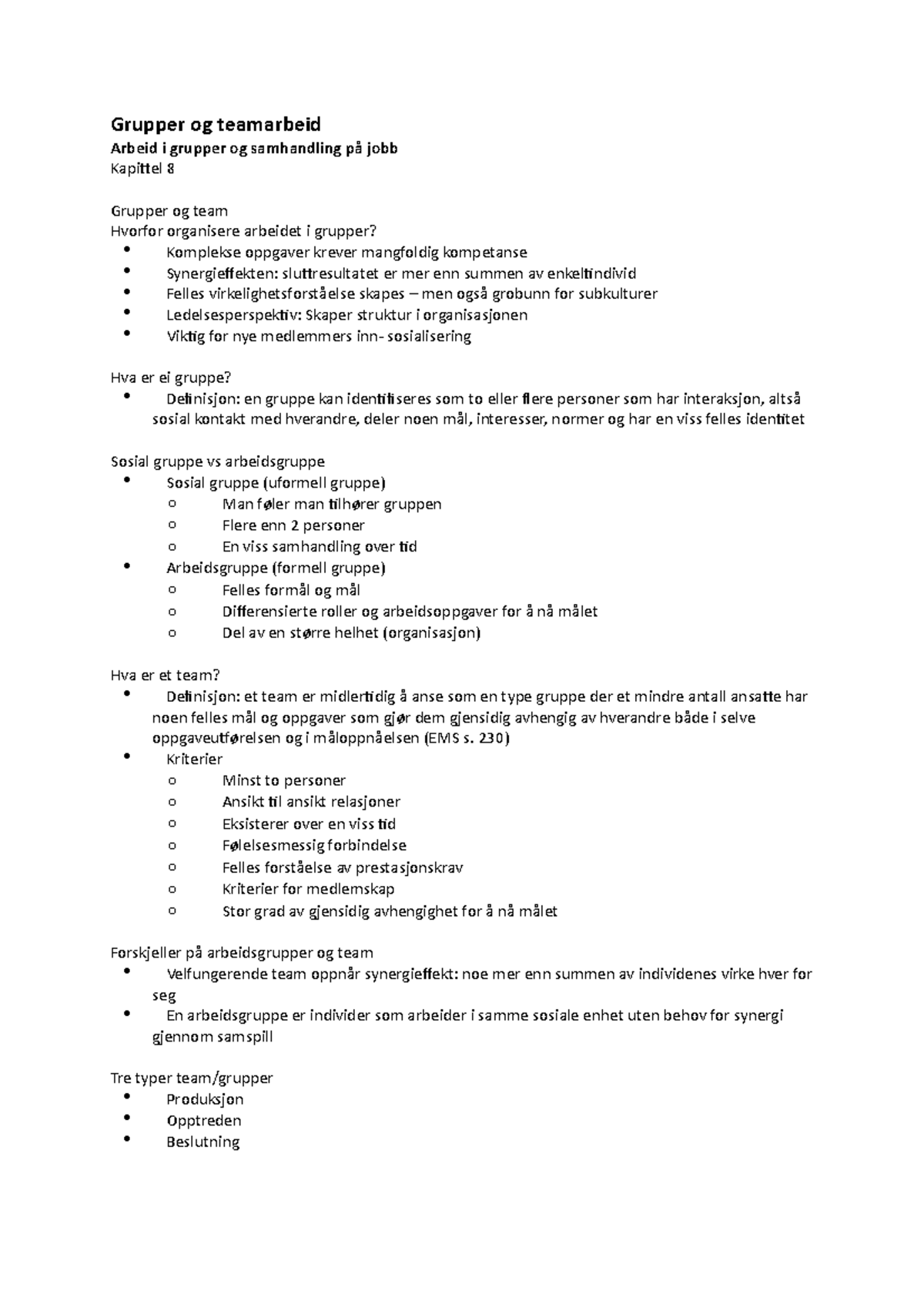 Grupper og Teamarbeid: Samhandling og Effektivitet i Organisasjoner ...
