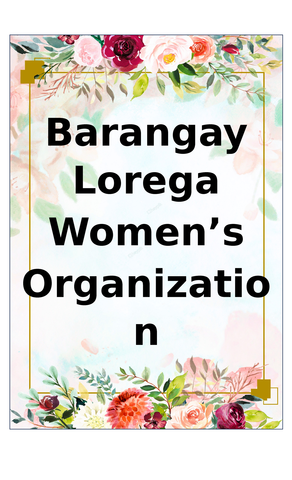Doc5 - hospitality management - Barangay Lorega Women’s Organizatio n ...