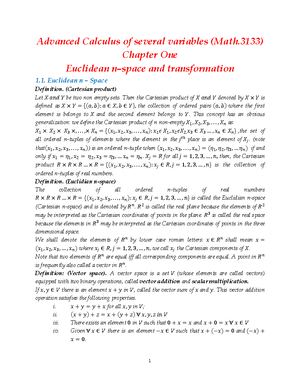 Applied III Course outline - ABABA UNIVERSITY DEPARTMENT OF MATHEMATICS ...