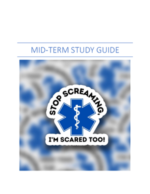Emt midterm ch 1-23 study guide - EMT 101 - Studocu