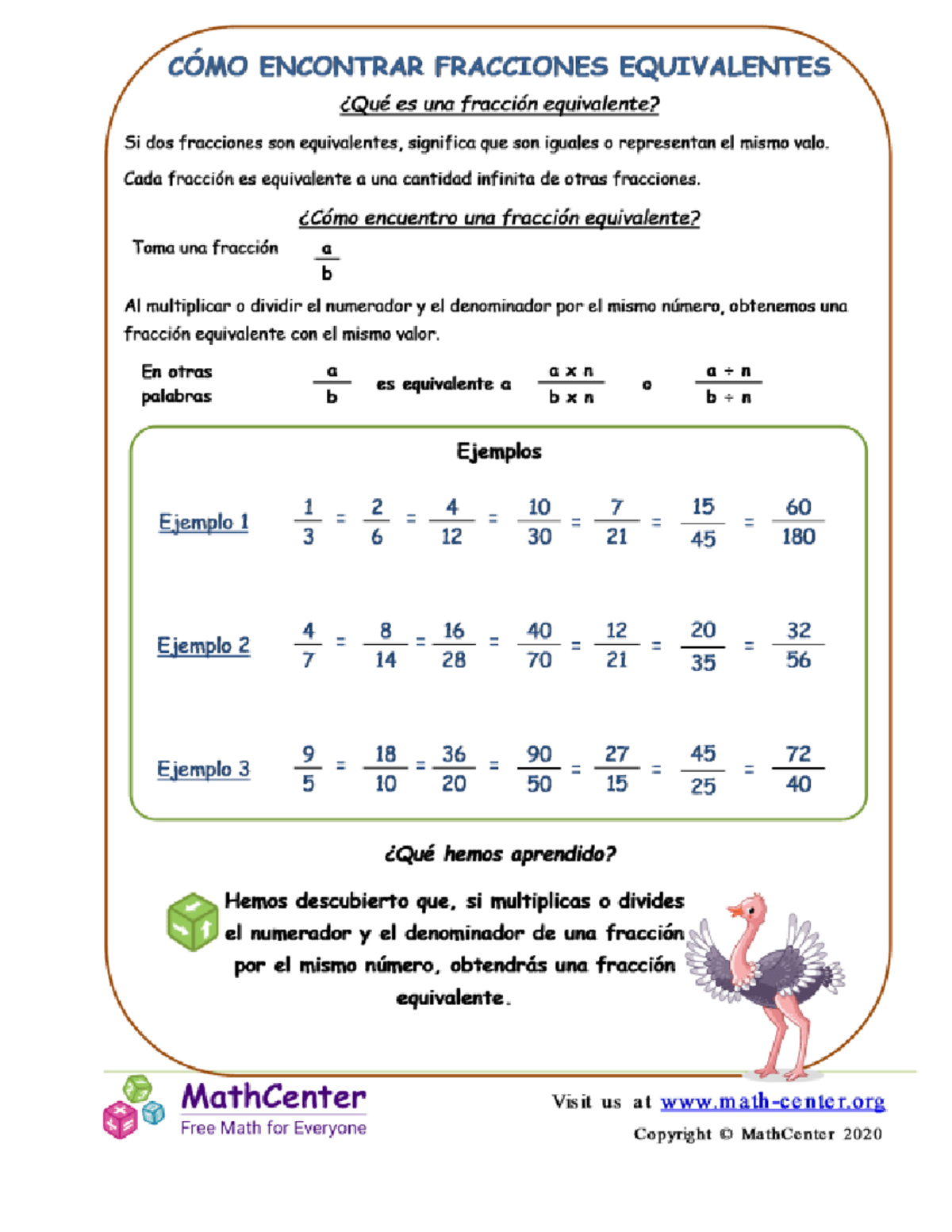 Fracciones equivalentes - COMO ENCONTRAR FRACCIONES EQUIVALENTES es una ...