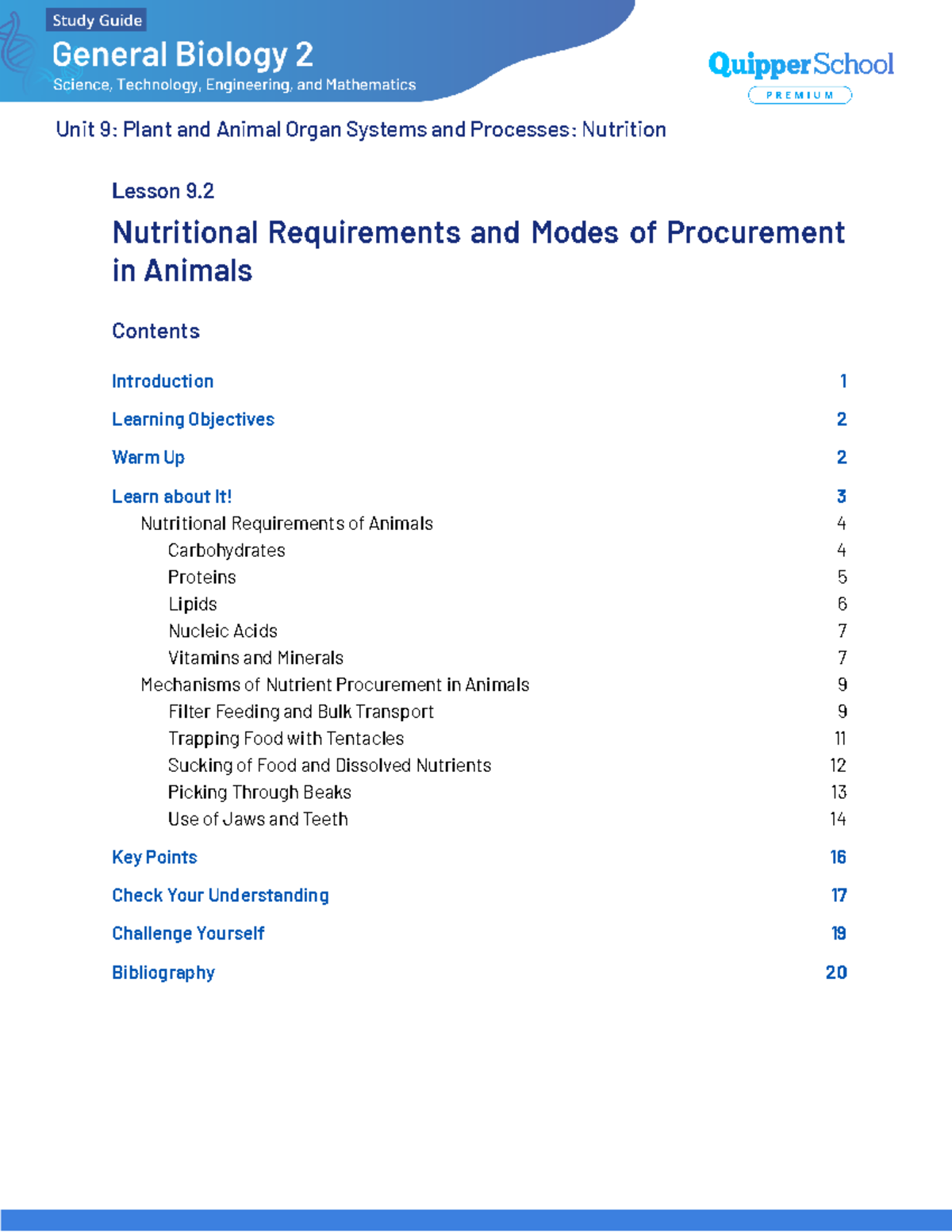 BIO2 11 12 Q4 0902 FD - Lesson 9: Nutritional Needs & Food Procurement ...